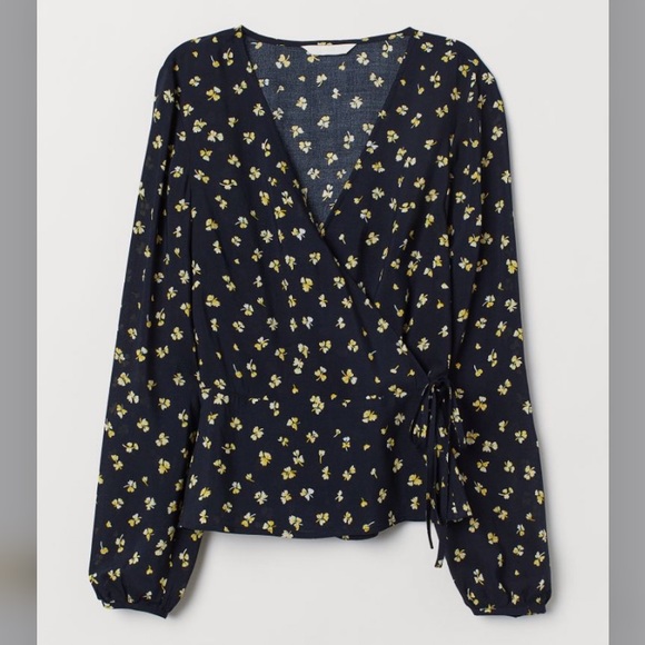 H&M | Tops | Hm Wrapover Blouse | Poshmark